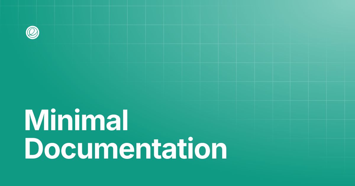 Minimal Documentation | Human Interface Guidelines